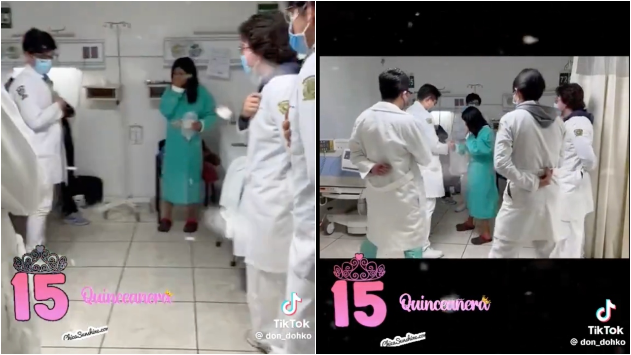 VIDEO: ¡Emotivo! Internos del IMSS festejan los XV años de una joven con vals
