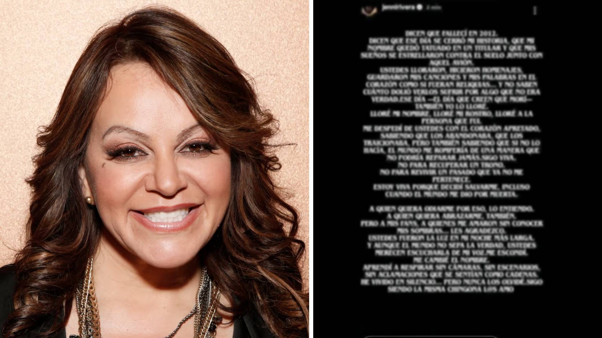Jenni Rivera reaparece en Instagram y confirma que está viva