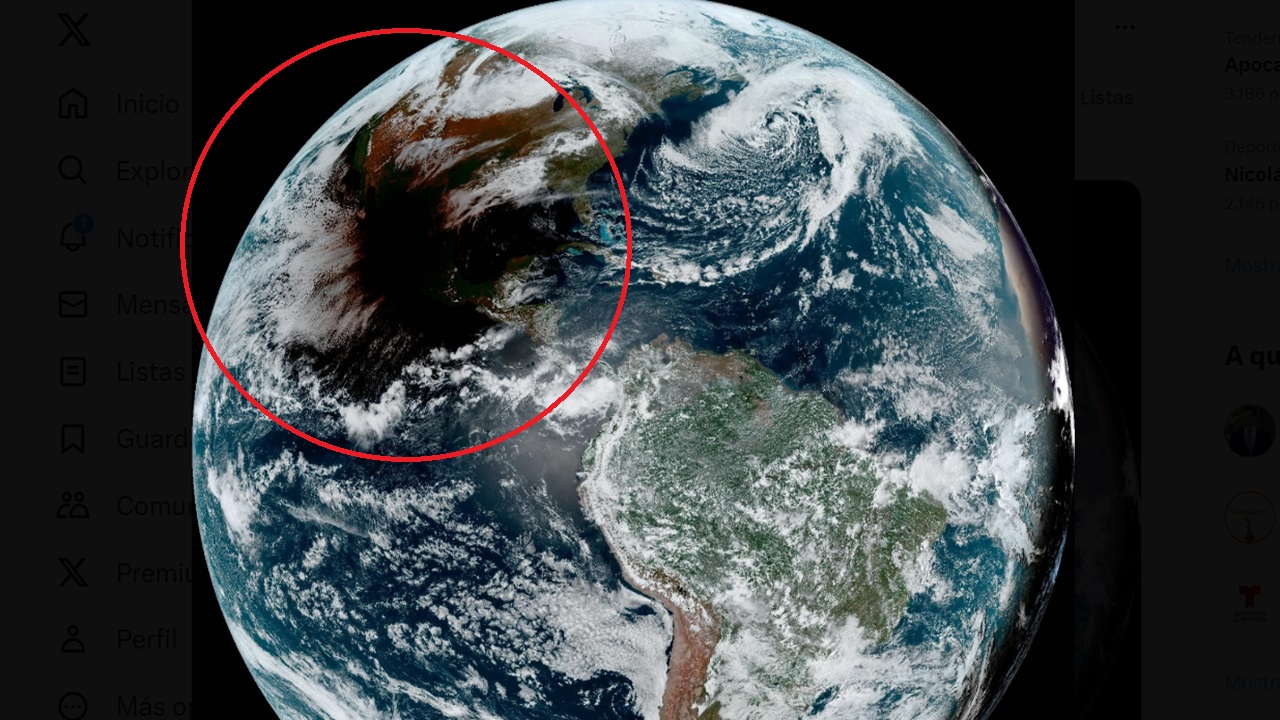 Así se vio desde el espacio a México oscurecido por el Eclipse Solar 2024