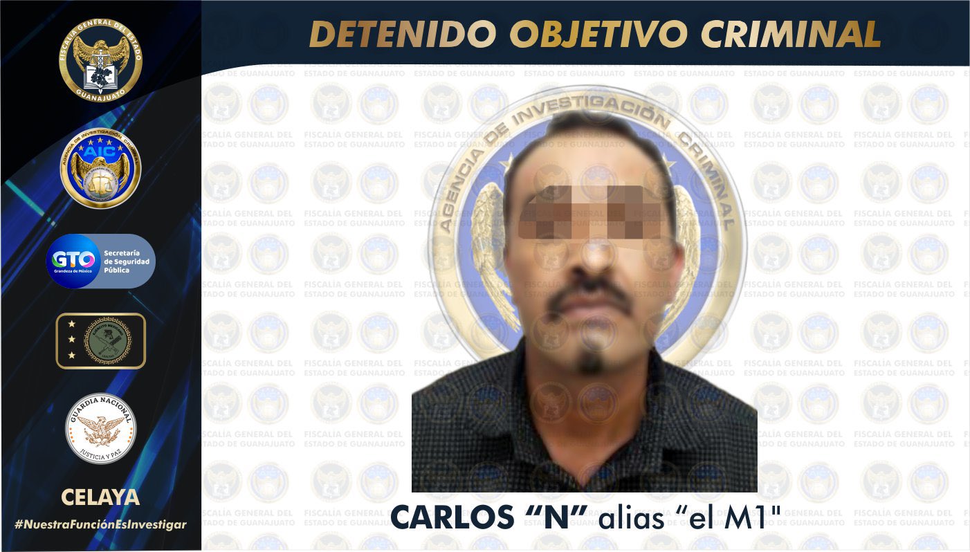 Detienen al "M-1", presunto líder del Cártel Santa Rosa de Lima