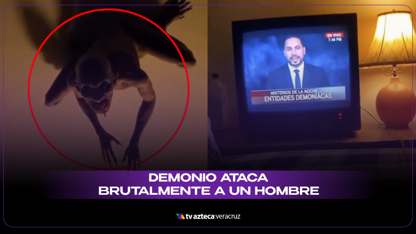 Video de demonio atacando brutalmente a un hombre dentro de su casa
