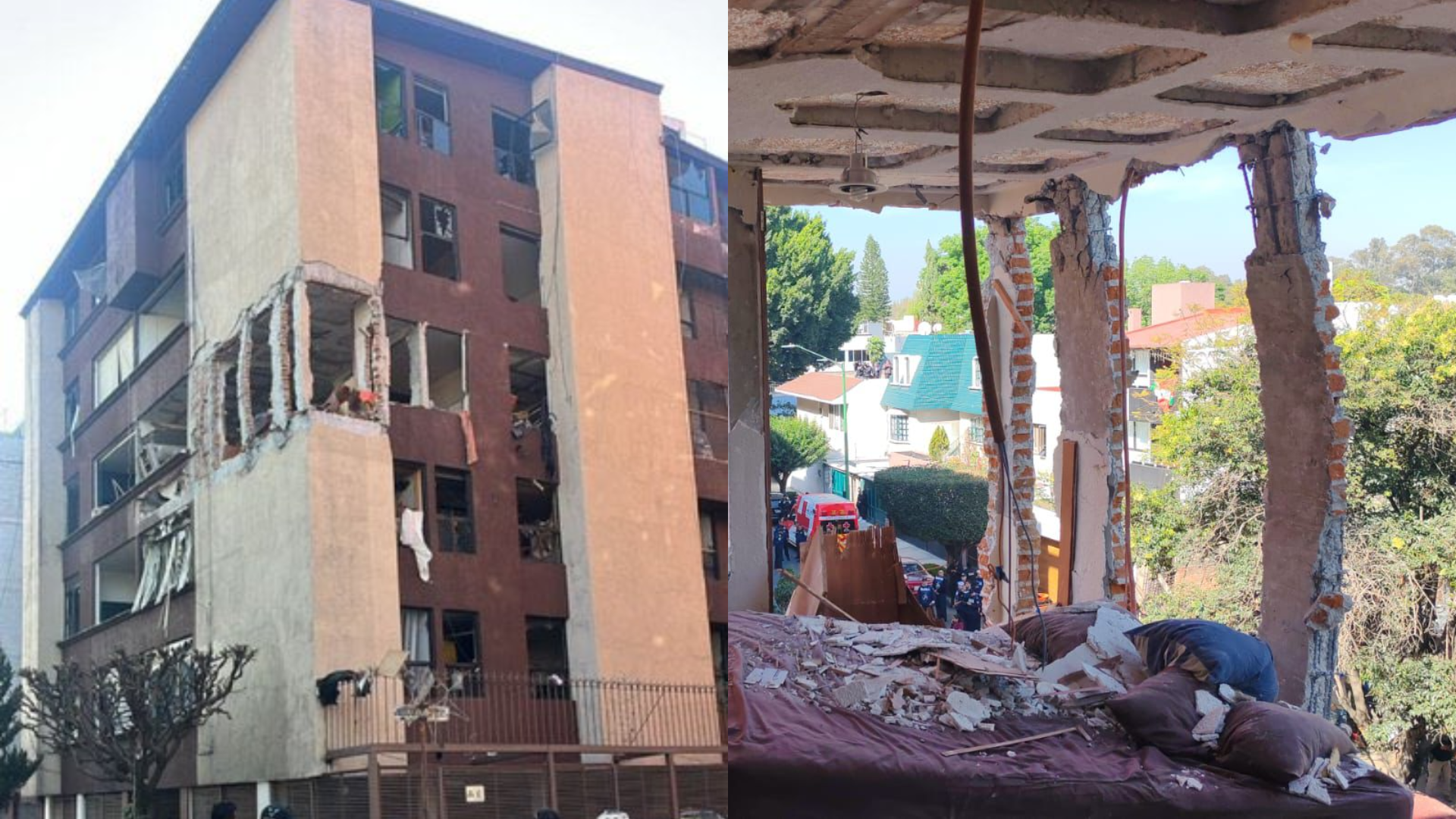 Momento exacto de la explosión en edificio de Coyoacán por acumulación ...