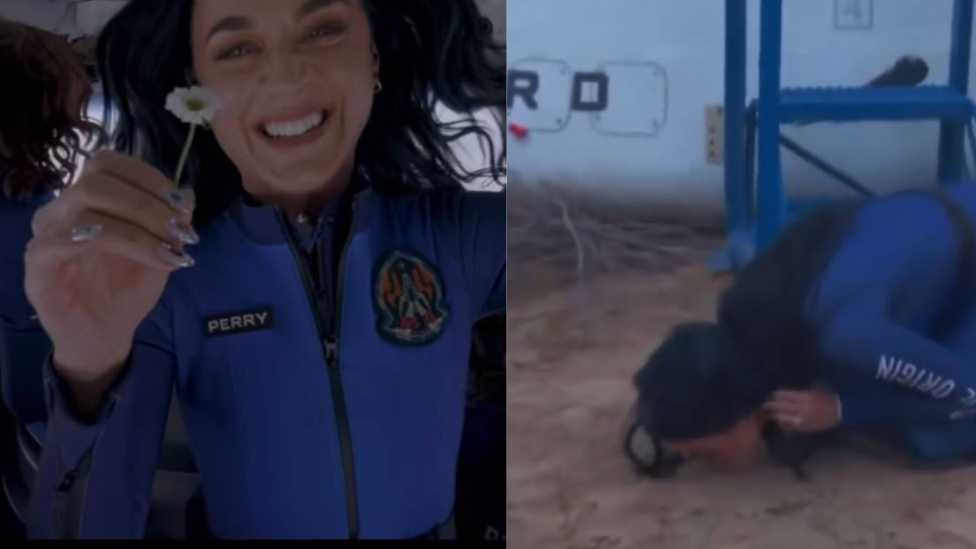 Katy Perry besa el suelo y hace publicaciones tras viajar 11 minutos al espacio