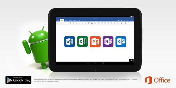 Office ya está disponible para tablets con Android
