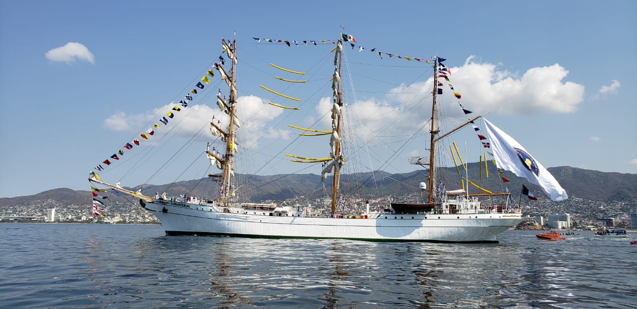 Buque Escuela Velero Cuauhtémoc inició crucero de instrucción 2021
