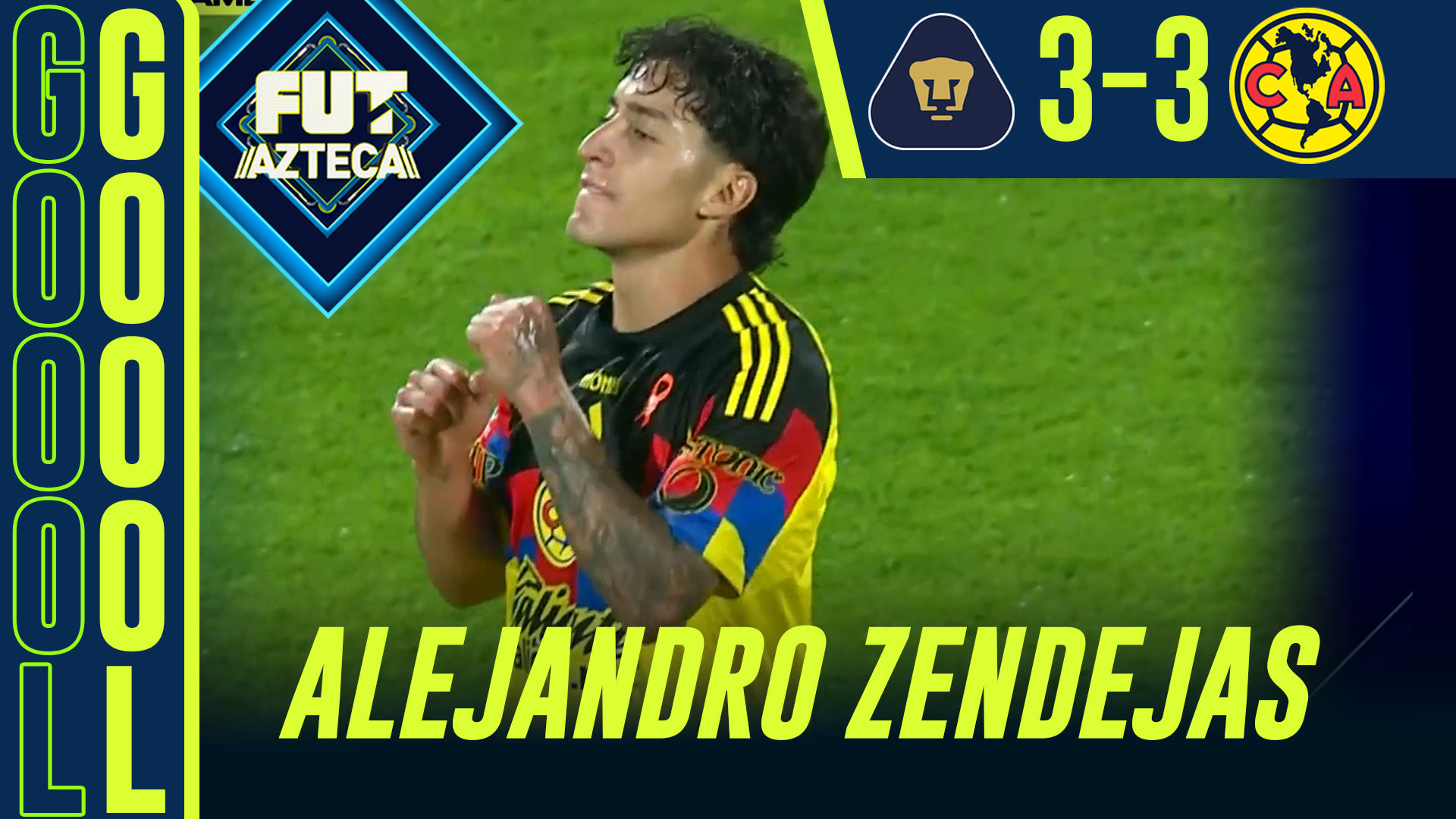 Gol de Zendejas: Pumas 3-3 América | Cuartos de Final Vuelta CL2026