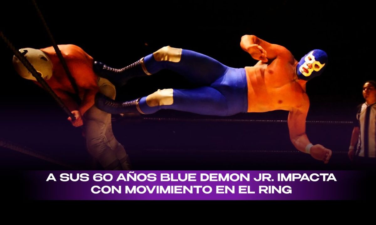 Blue Demon Jr en acción: impresionantes movimientos a sus 60 años