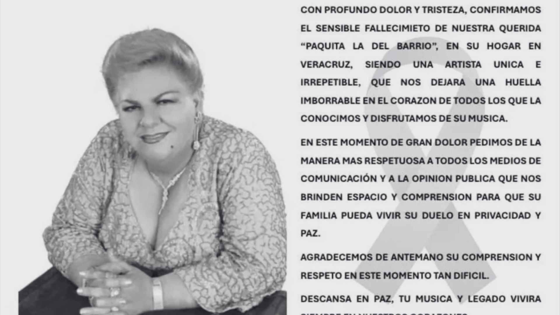 Murió Paquita la del Barrio, cantante de ‘Rata de Dos Patas’; ¿qué ...
