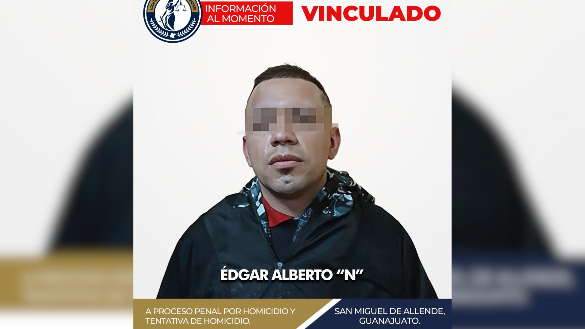 Vinculan a proceso a Édgar Alberto “N” por homicidio en San Miguel de Allende, 24 de marzo 2025