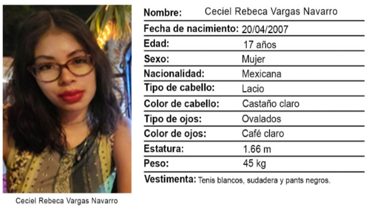 ALERTA AMBER: ¡Urgente! Ceciel Rebeca Vargas Navarro desapareció en Guanajuato