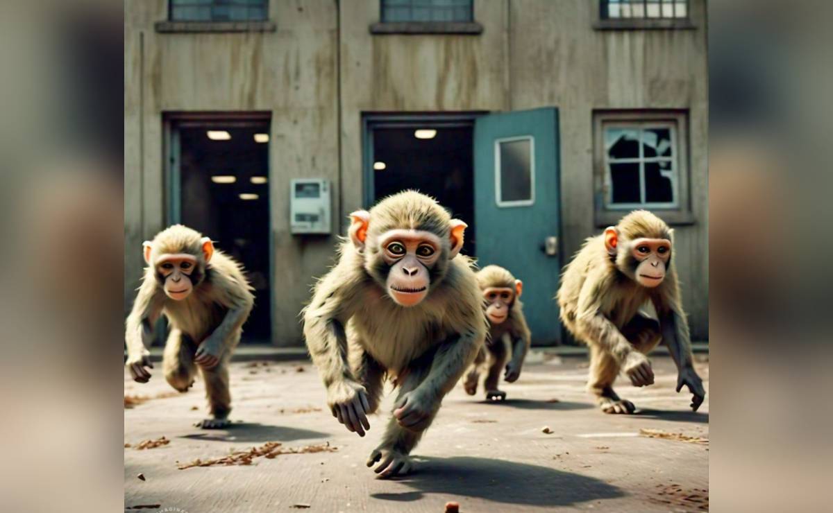 Escapan 43 monos de laboratorio en Carolina del Sur