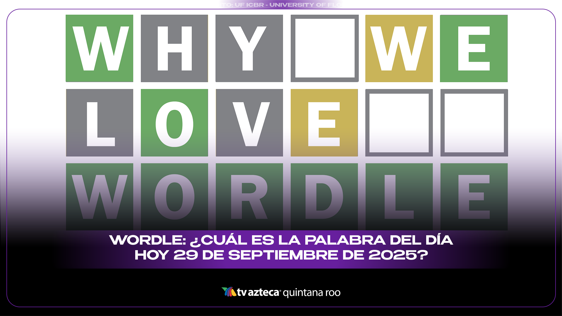 Wordle: ¿Cuál es la palabra del día hoy 29 de septiembre de 2025?