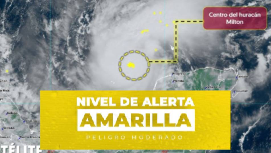 Municipios de Quintana Roo en alerta amarilla por Huracán Milton