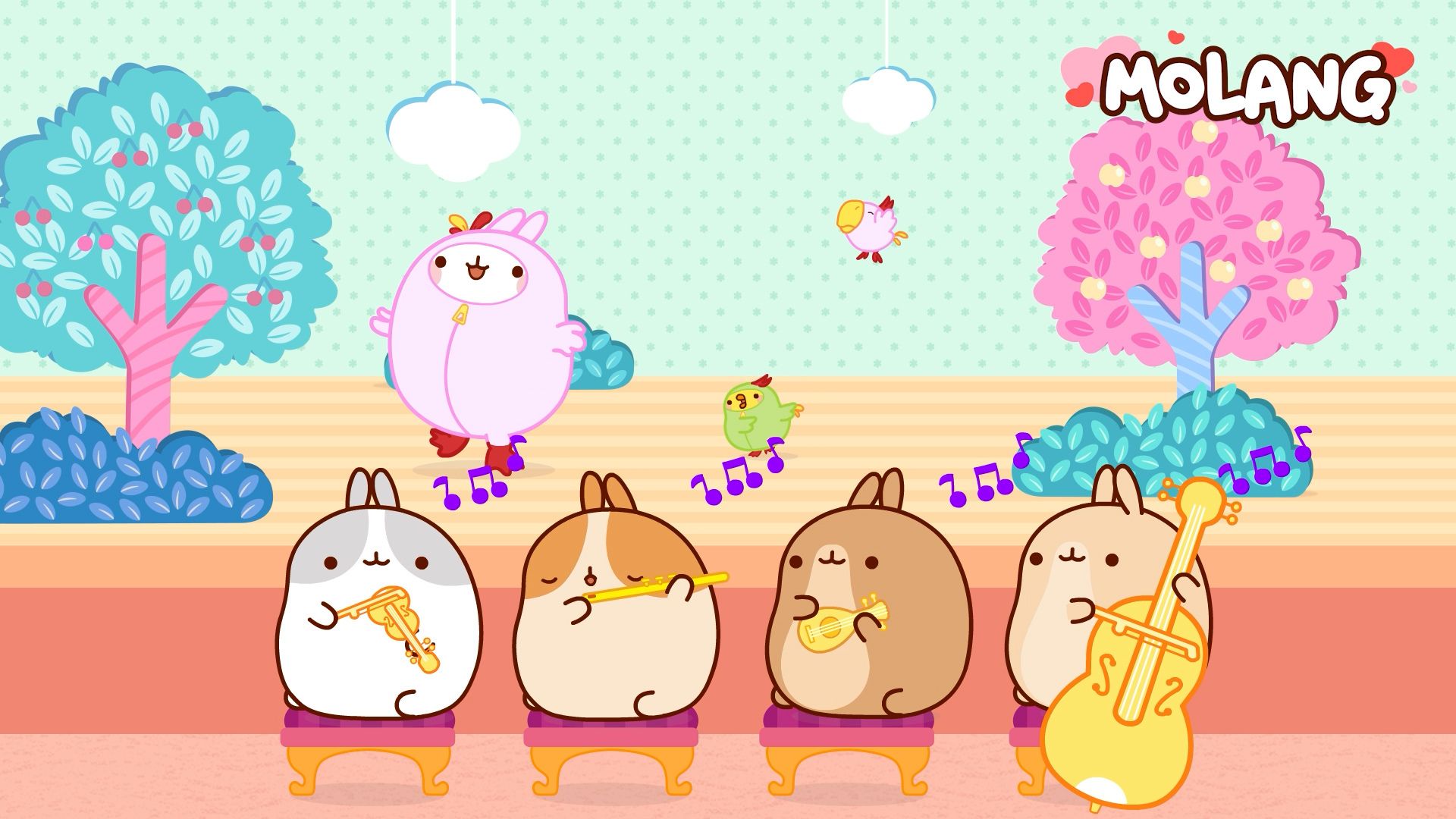 Molang | Capítulos Completos: Orquesta Pollito