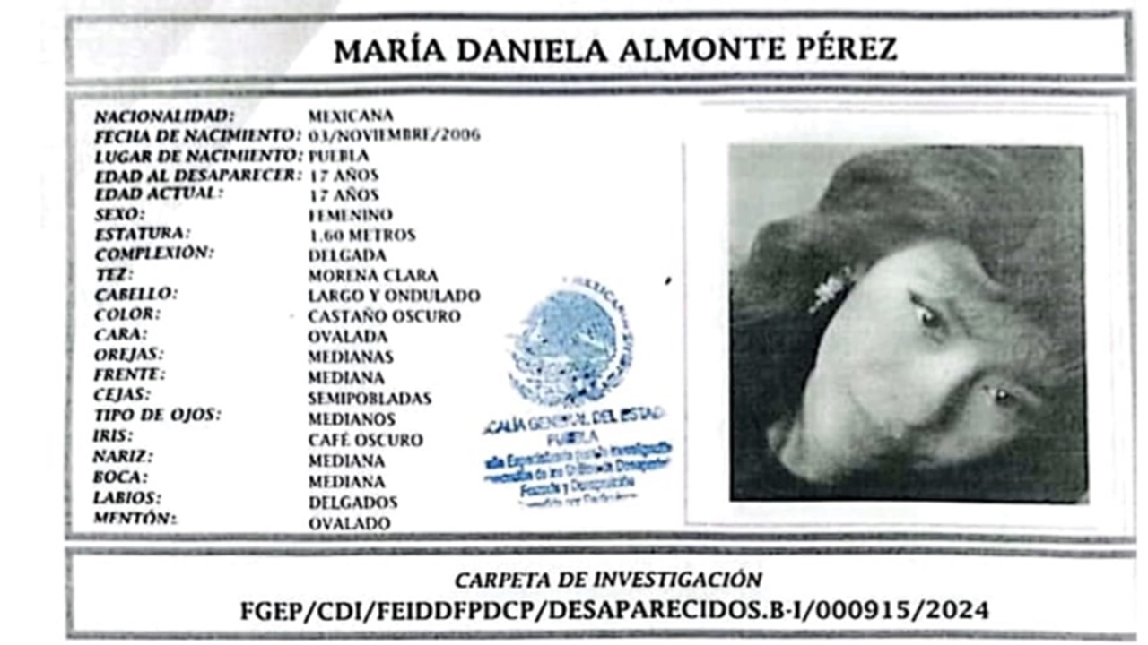 Buscan a menor María Daniela Almonte, desaparecida en San Pedro Cholula