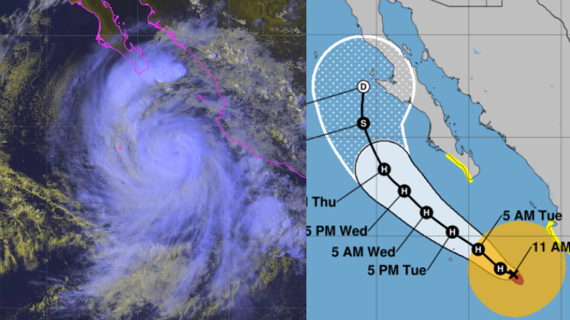 Huracán Priscilla se fortalece a categoría 2: Ubicación, trayectoria EN VIVO y estados afectados ...