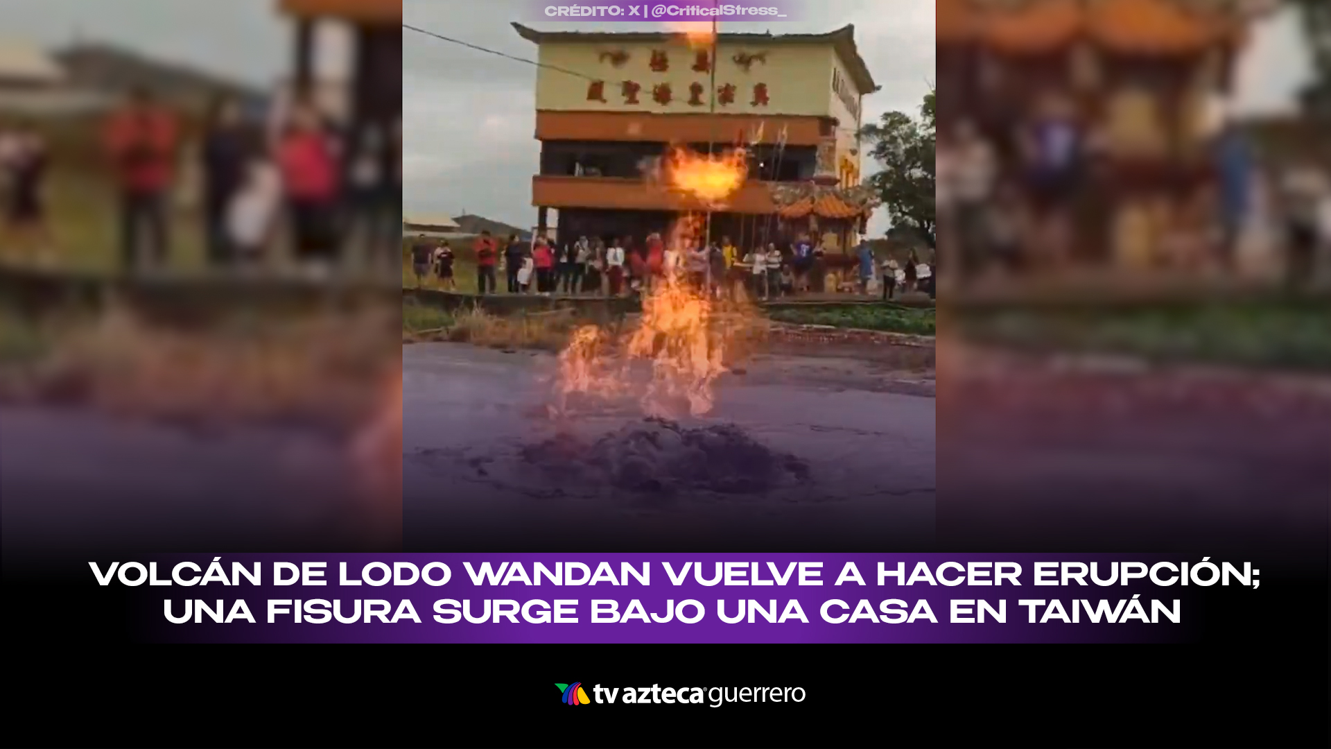 Taiwán: el volcán de lodo Wandan registra su undécima erupción en tres años