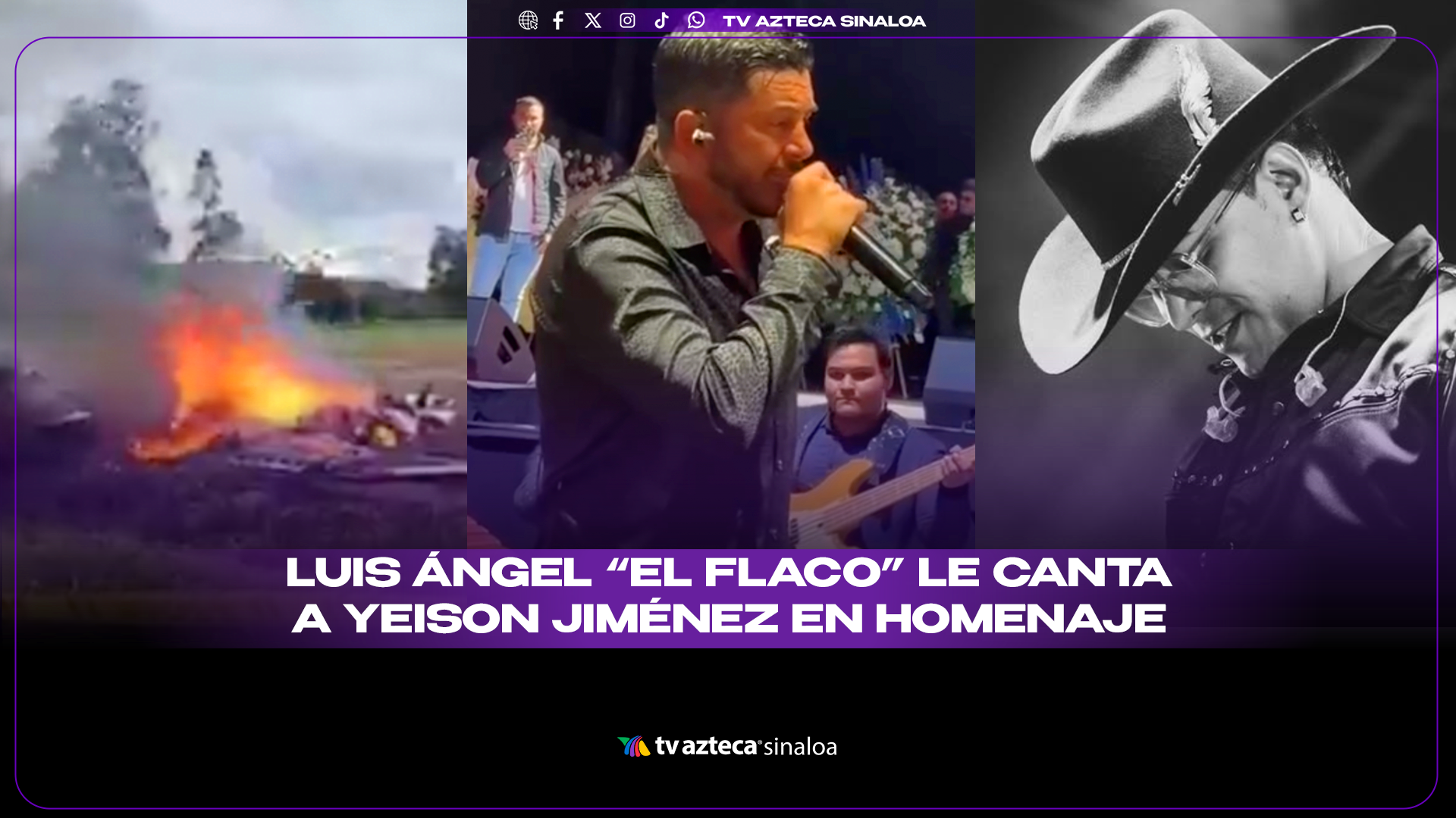 Luis Ángel "El Flaco le canta "Mi último deseo" en homenaje en el ...