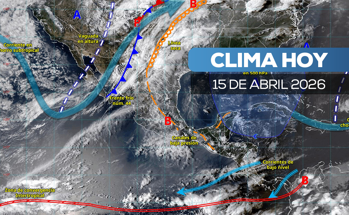 Clima en México 15 de abril: Frente frío 44 trae tornados al norte