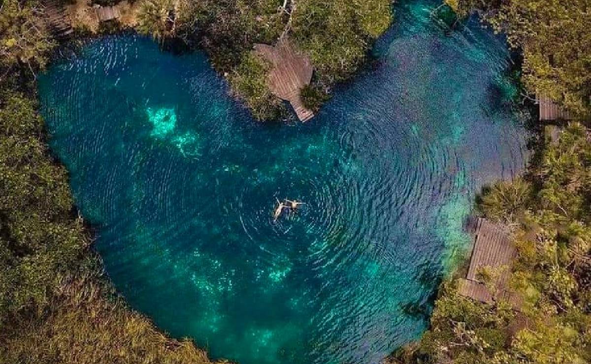El cenote con forma de corazón en Quintana Roo: ¿Dónde está el lugar ...