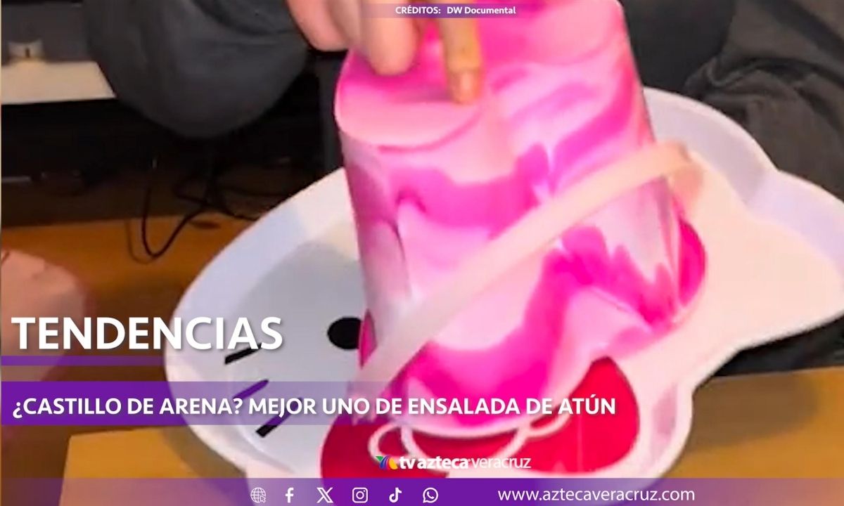 Jóvenes crean castillo de ensalada de pasta y se hace viral en TikTok
