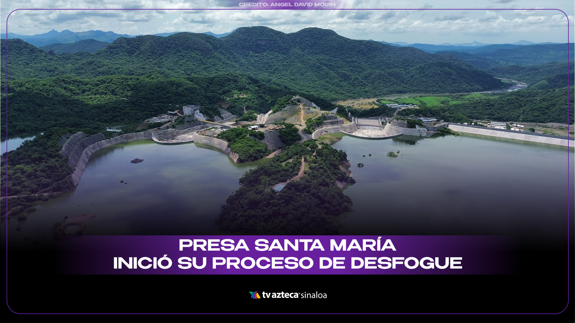 Presa Santa María inició desfogue por su gran nivel de agua (VIDEO)