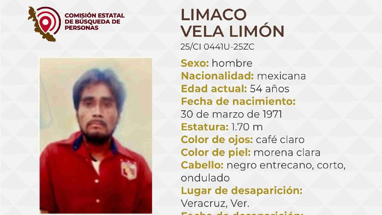 Desaparecidos Veracruz: ¿Quién es Limaco Vela Limón y qué sabemos de su ...