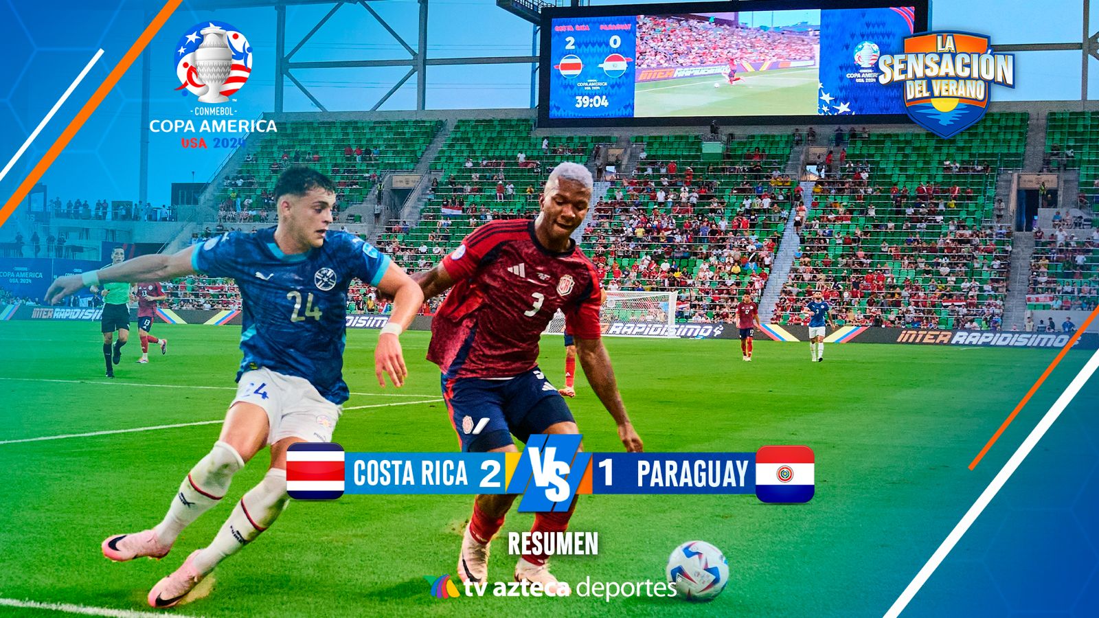 Resumen: Costa Rica 2-1 Paraguay | Copa América 2024