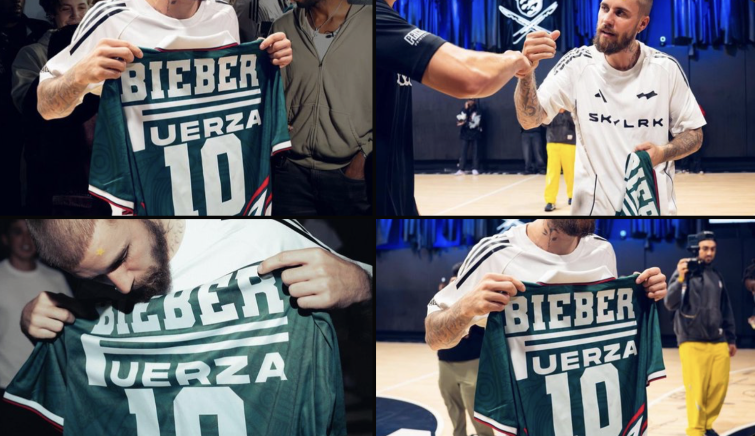 Justin Bieber toca con banda Fuerza Regida