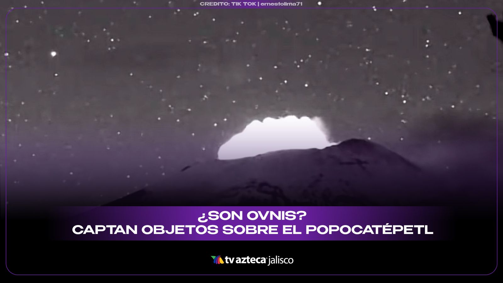 Captan en video varios objetos en el cielo sobre el volcán Popocatépetl