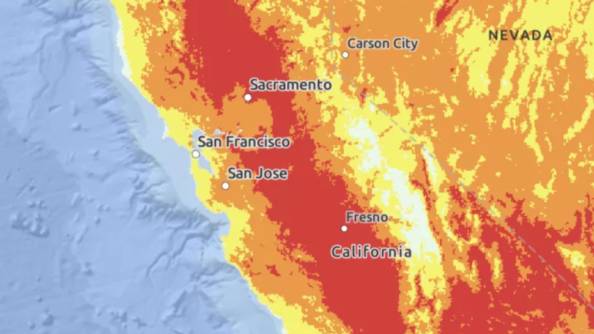 El mapa de la ola de calor en California: ¿hasta cuándo durará?