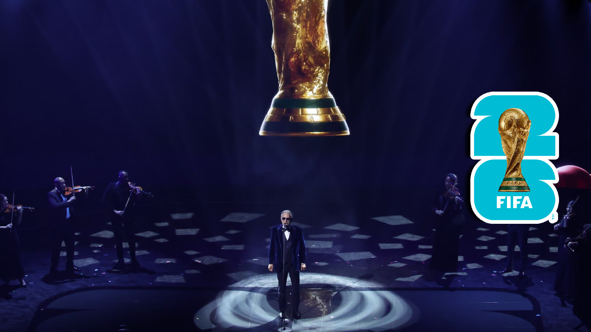 Así fue la presentación de Andrea Bocelli en el Sorteo del Mundial de ...