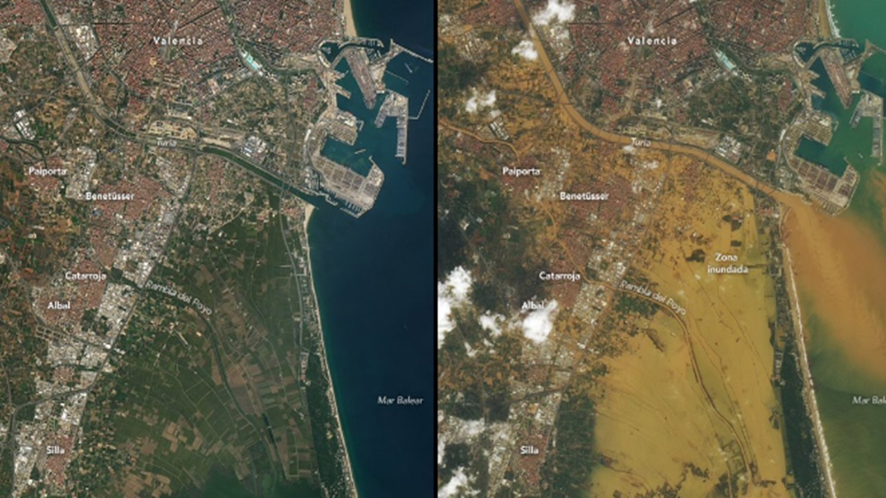 NASA comparte impactantes IMÁGENES SATELITALES del ANTES Y DESPUÉS de ...