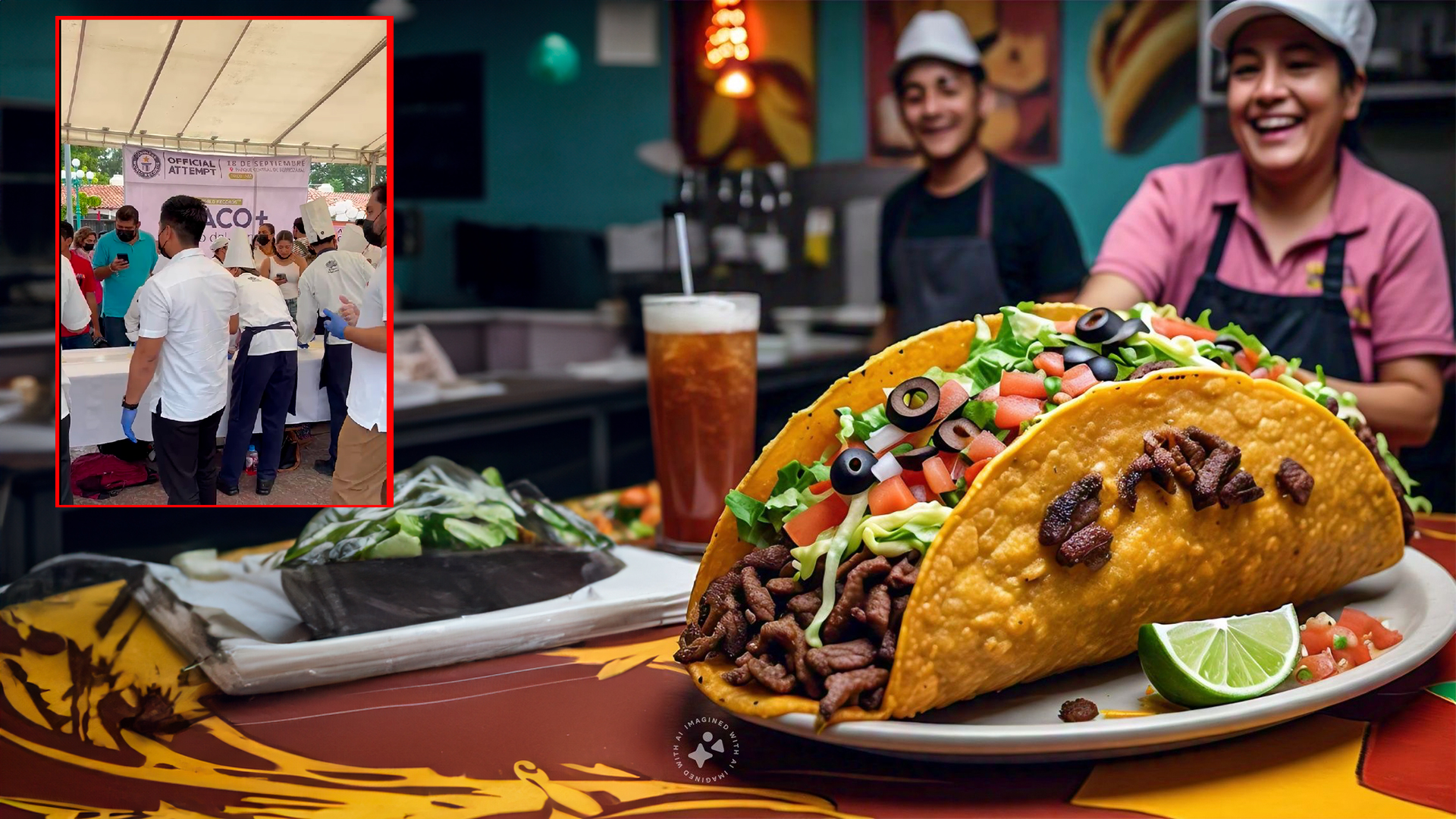 Taco más largo del mundo en Chiapas ¡Buscan romper el Guinness World ...