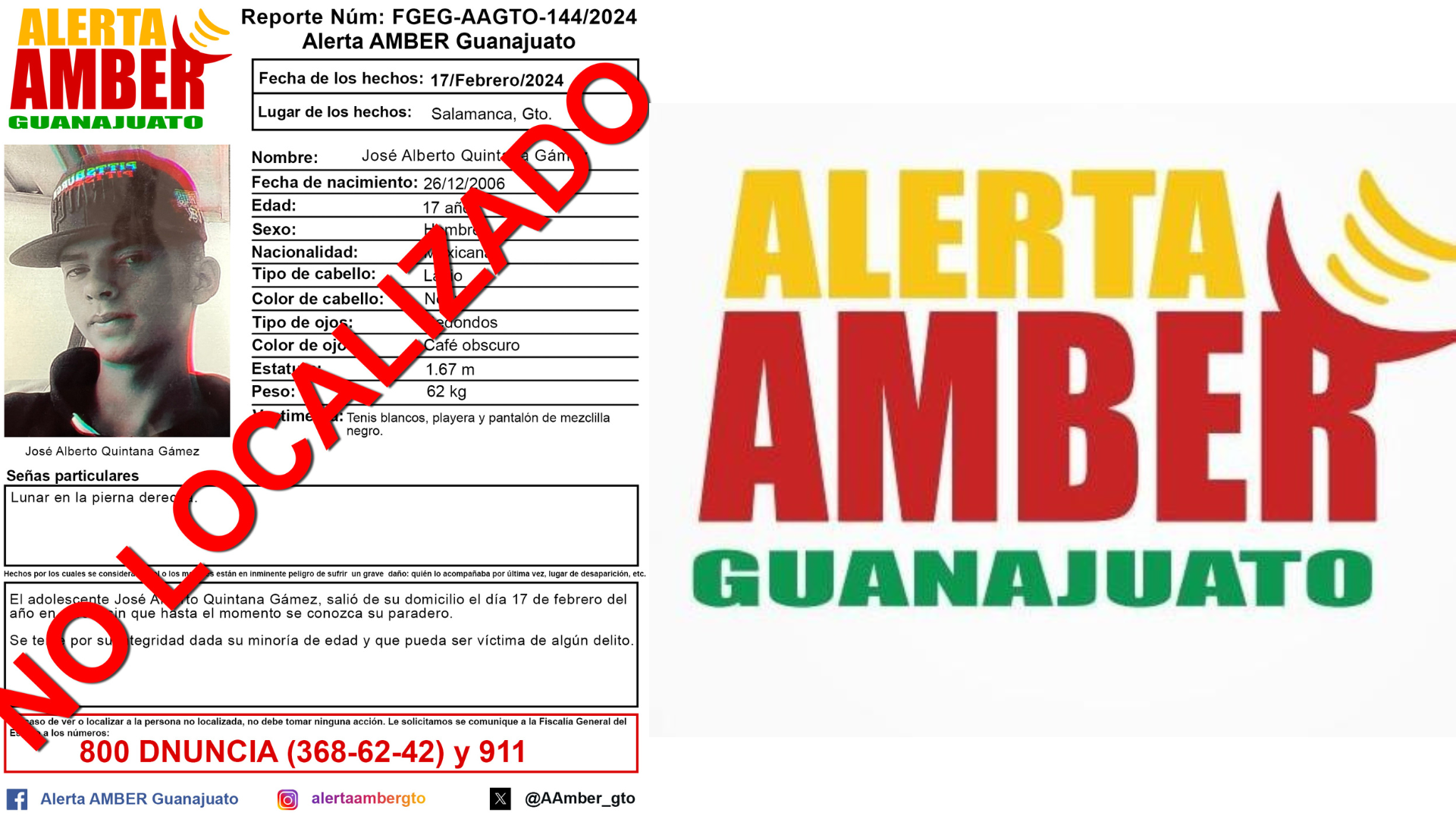 Por qué se desactivó la Alerta Amber de José Alberto Quintana Gámez si ...