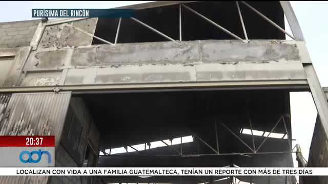 Incendio en bodega de la comunidad El Ratón, en Purísima del Rincón