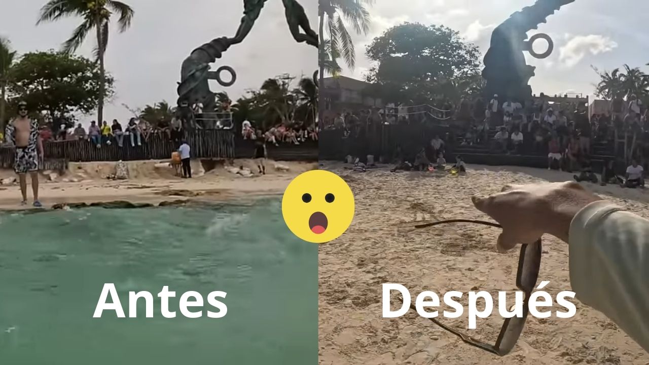 Afectó paso del huracán Beryl en Playa del Carmen ¡Bajó la marea!🌊