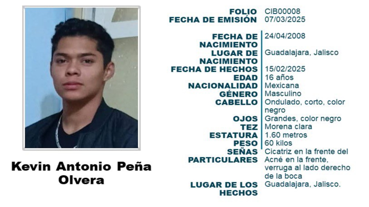 ¡Desapareció en Jalisco! Buscan a Kevin Antonio; ya se activó la Alerta ...