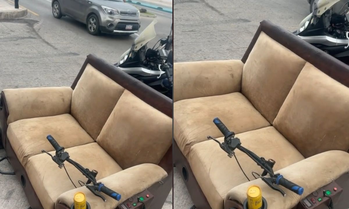 VIDEO: Jóvenes se hace virales por manejar un sillón con motor en Malecón de Mazatlán