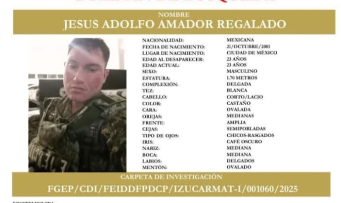 Jesús Adolfo Amador Regalado está desaparecido; fue visto por última ...
