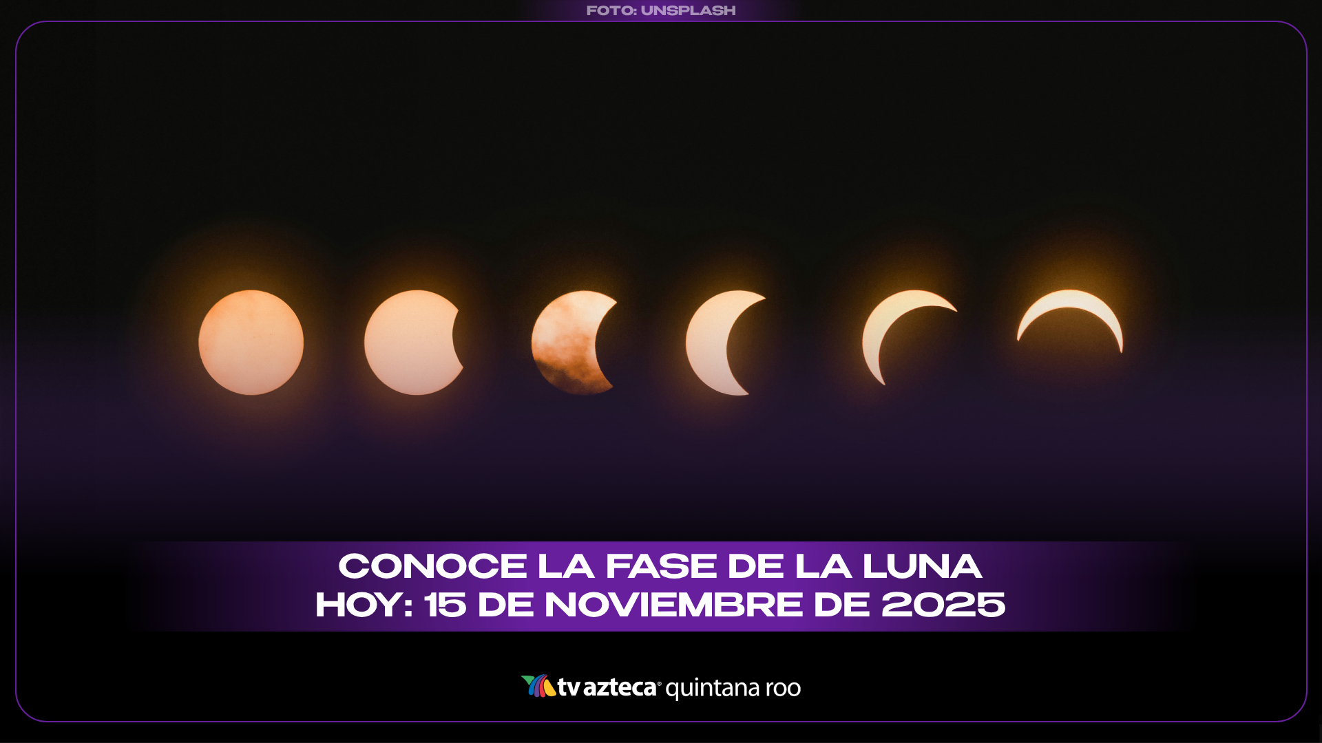 Conoce la fase de la Luna hoy: 15 de noviembre de 2025