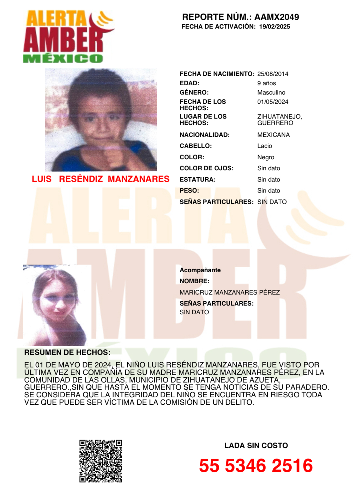 ALERTA AMBER 2025: Luis Reséndiz de 9 años desapareció en enero 2025