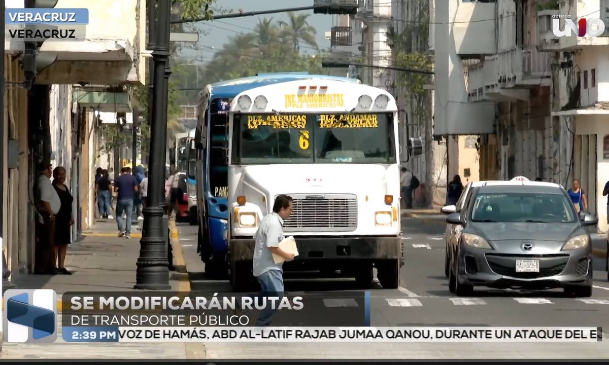 Rutas de camiones en Veracruz cambiarán por obras de mantenimiento