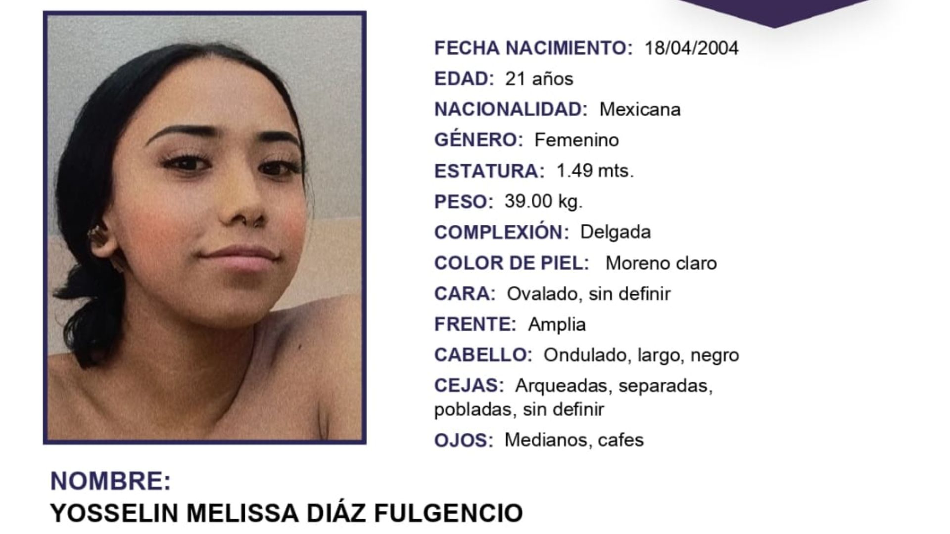 Yosselin Melissa Alerta Alba, Morelia, Michoacán 24 de octubre de 2025