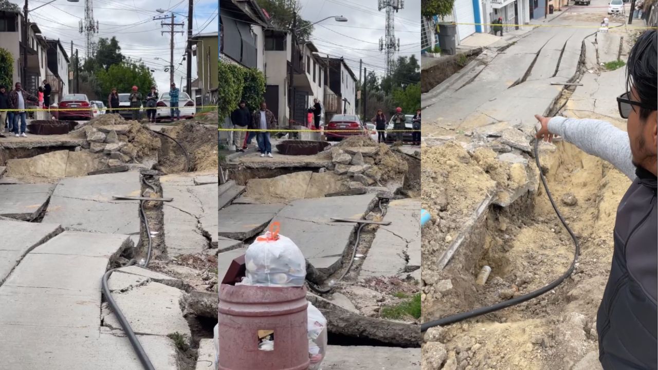 VIDEO | Calle colapsada en colonia Del Río en Tijuana ya se había ...