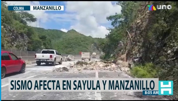 Afectación del sismo en Sayula y Manzanillo