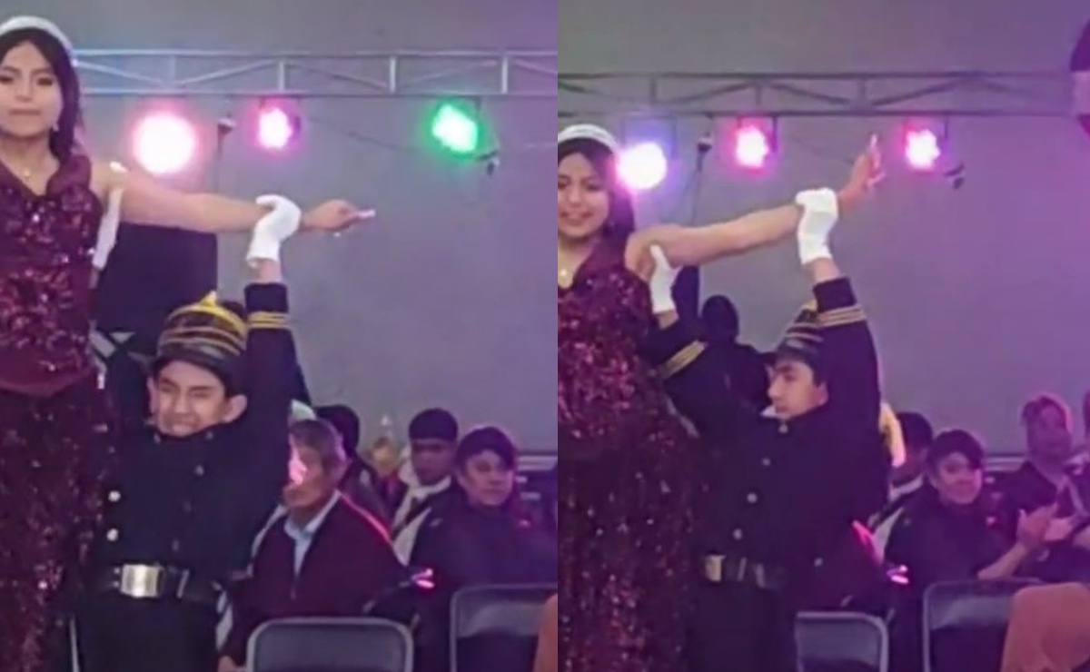 Chambelán sufre por cargar a quinceañera durante baile