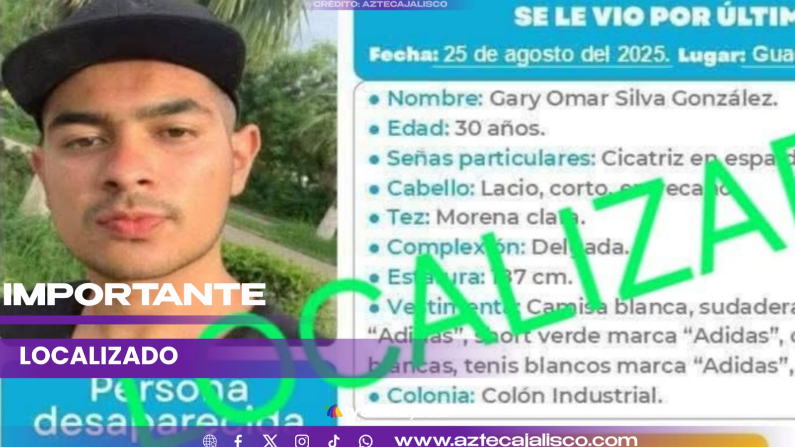 Gary Silva localizado en Jalisco: ¿Qué se sabe de su desaparición y ...