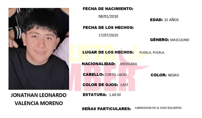 Jonathan Leonardo Valencia Moreno de 15 años desaparció en Fuentes de ...