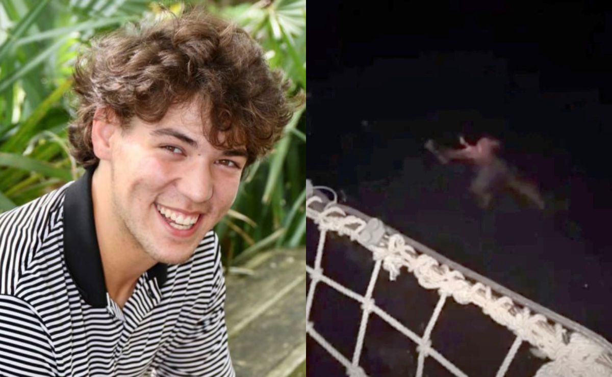 VIDEO: Cameron Robbins saltó al mar y tiburones lo atacaron